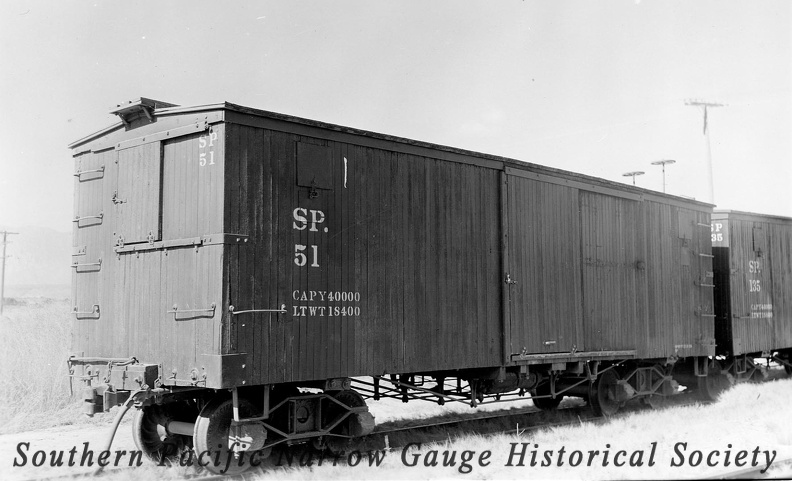 SP 051 [box car] | Southern Pacific Narrow Gauge Historical Society ...