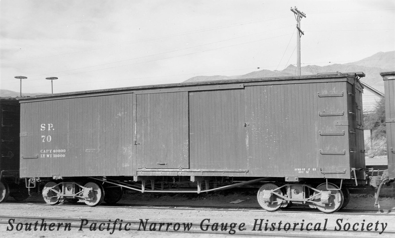 SP 070 [box car] | Southern Pacific Narrow Gauge Historical Society ...
